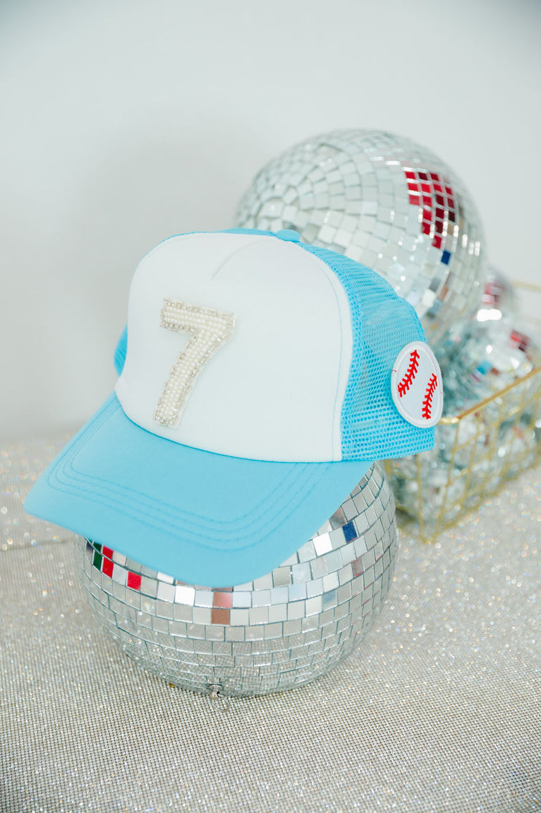 CUSTOM BEADED NUMBER PATCH HAT – Judith March