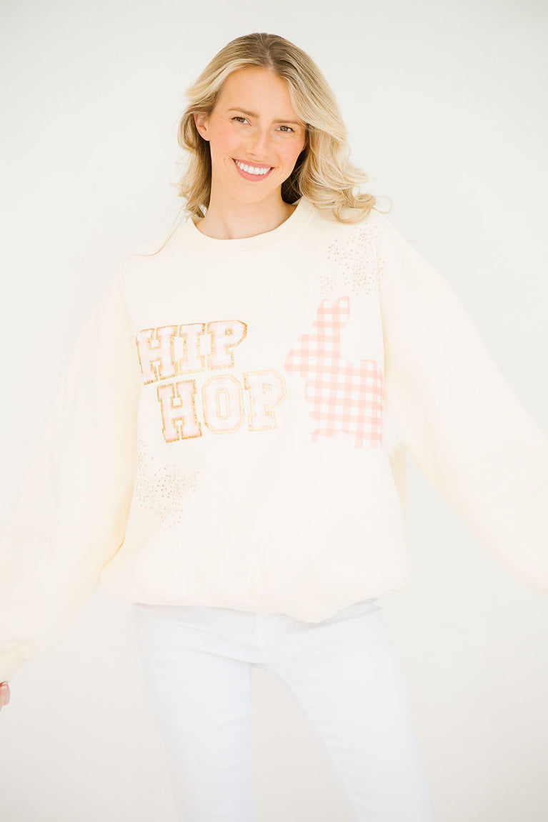 *HIP HOP CREAM PULLOVER - SMALL – Judith March