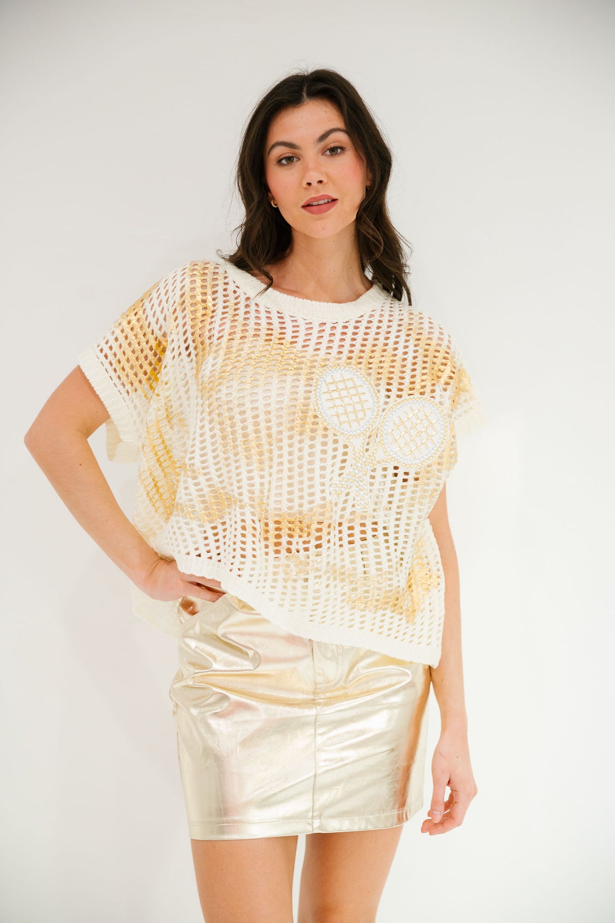 GO FOR GOLD CROCHET TOP – Judith March