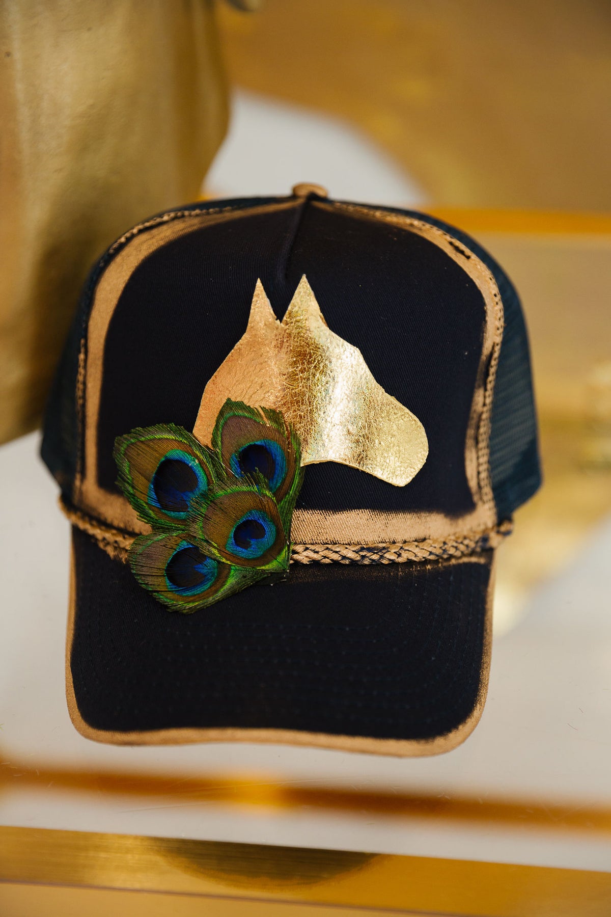 GOLDEN WINNER NAVY HAT – Judith March