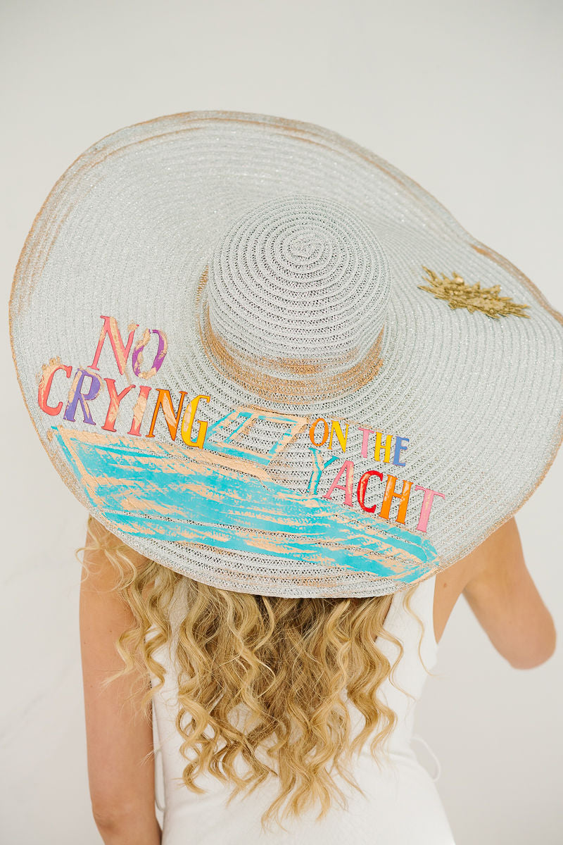 NO CRYING ON THE YACHT BLUE SUN HAT – Judith March