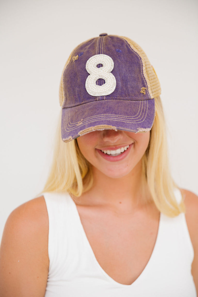 CUSTOM BEADED NUMBER PATCH HAT – Judith March