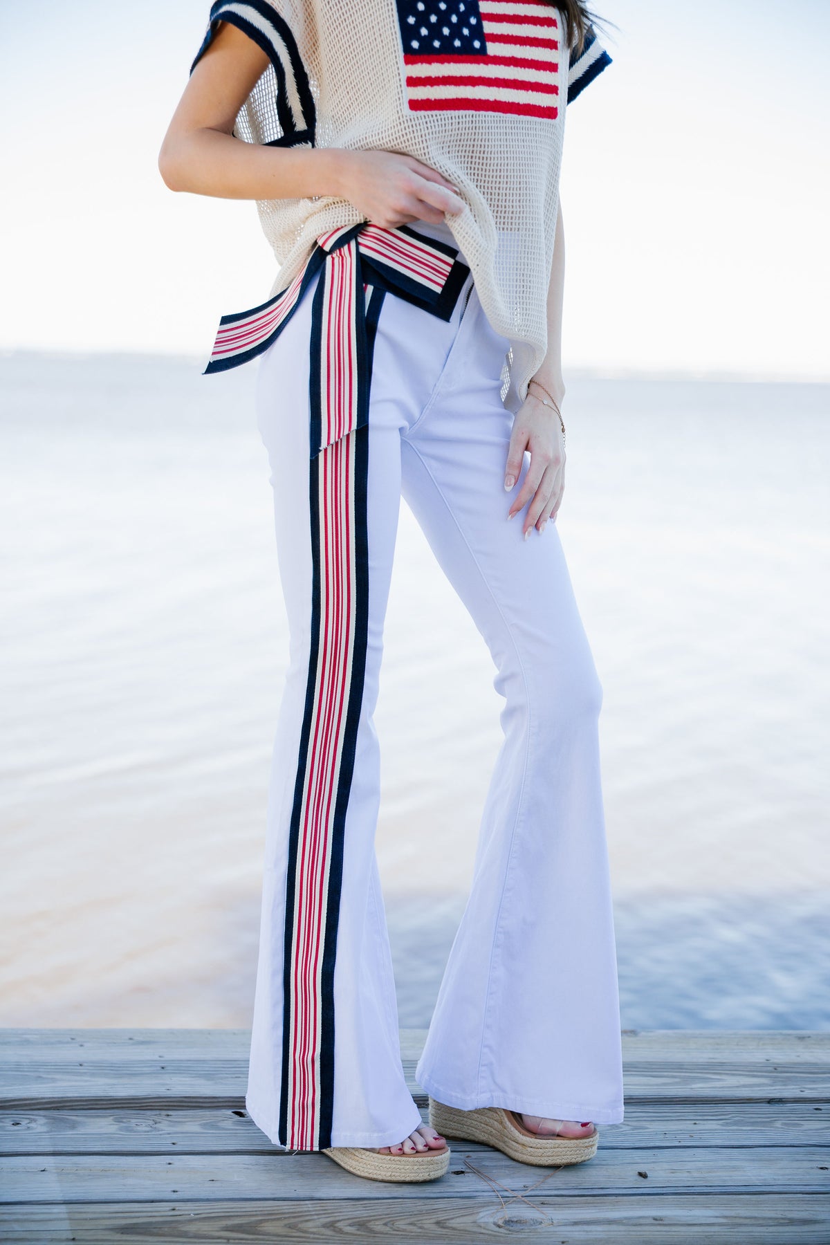 USA STRIPED BOW FLARES – Judith March