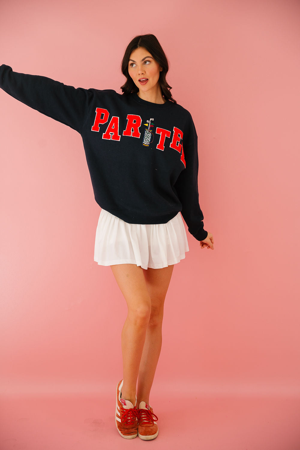 PARTEE NAVY PULLOVER – Judith March