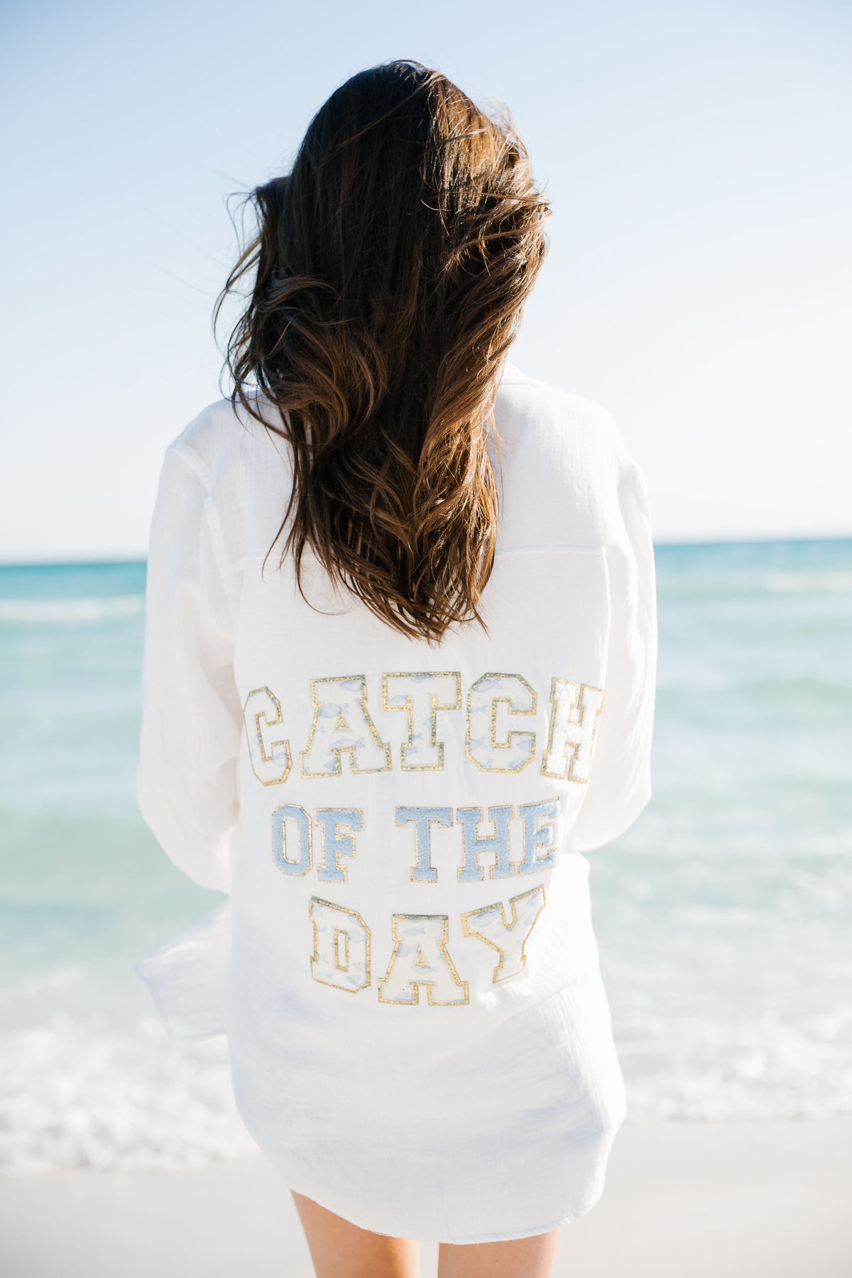CATCH OF THE DAY BUTTON DOWN – Judith March