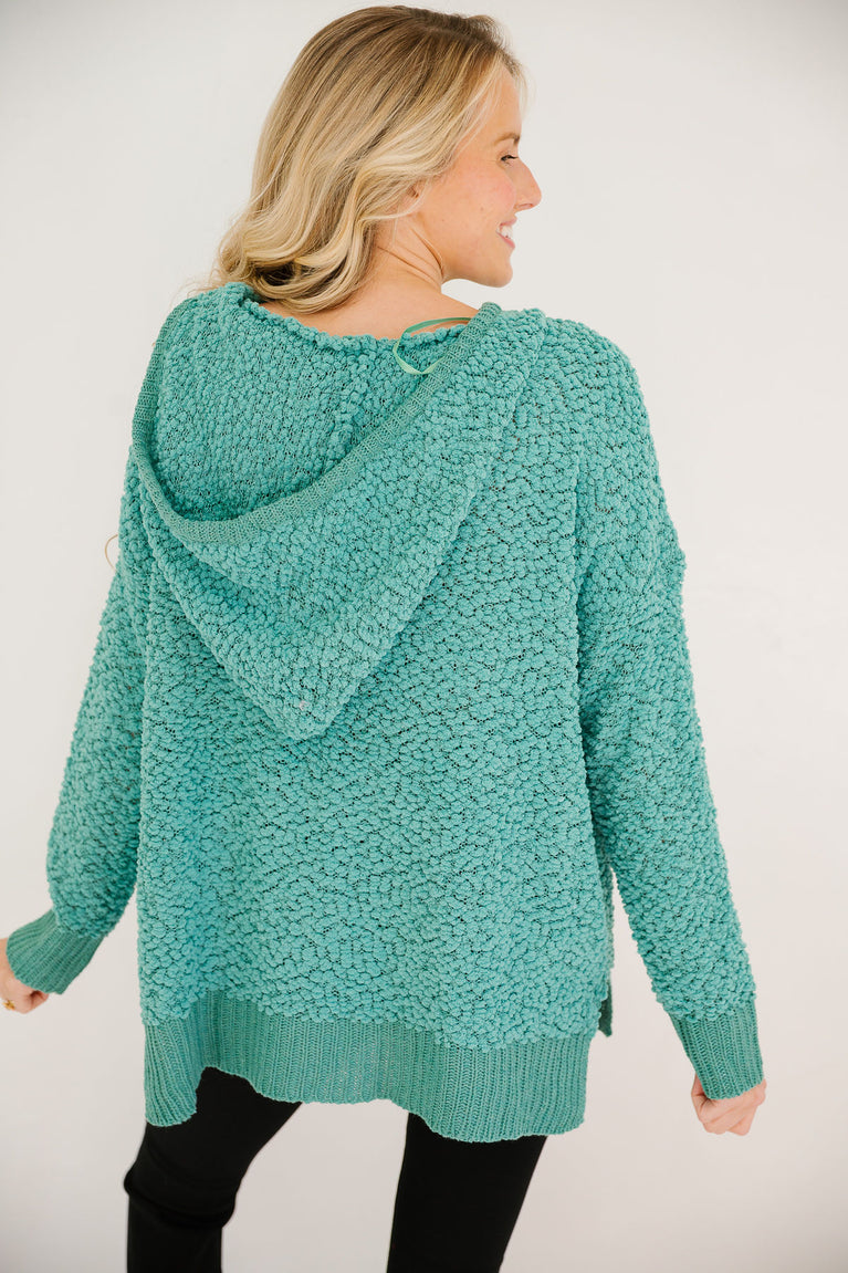 *TEAL COZY HOODIE - S/M – Judith March
