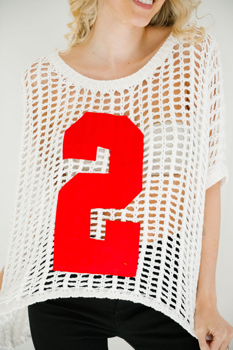 *RED #2 CROCHET TOP - ONE SIZE – Judith March