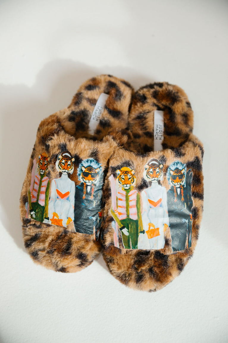 STRIPES & SLOPES LEOPARD SLIPPERS – Judith March