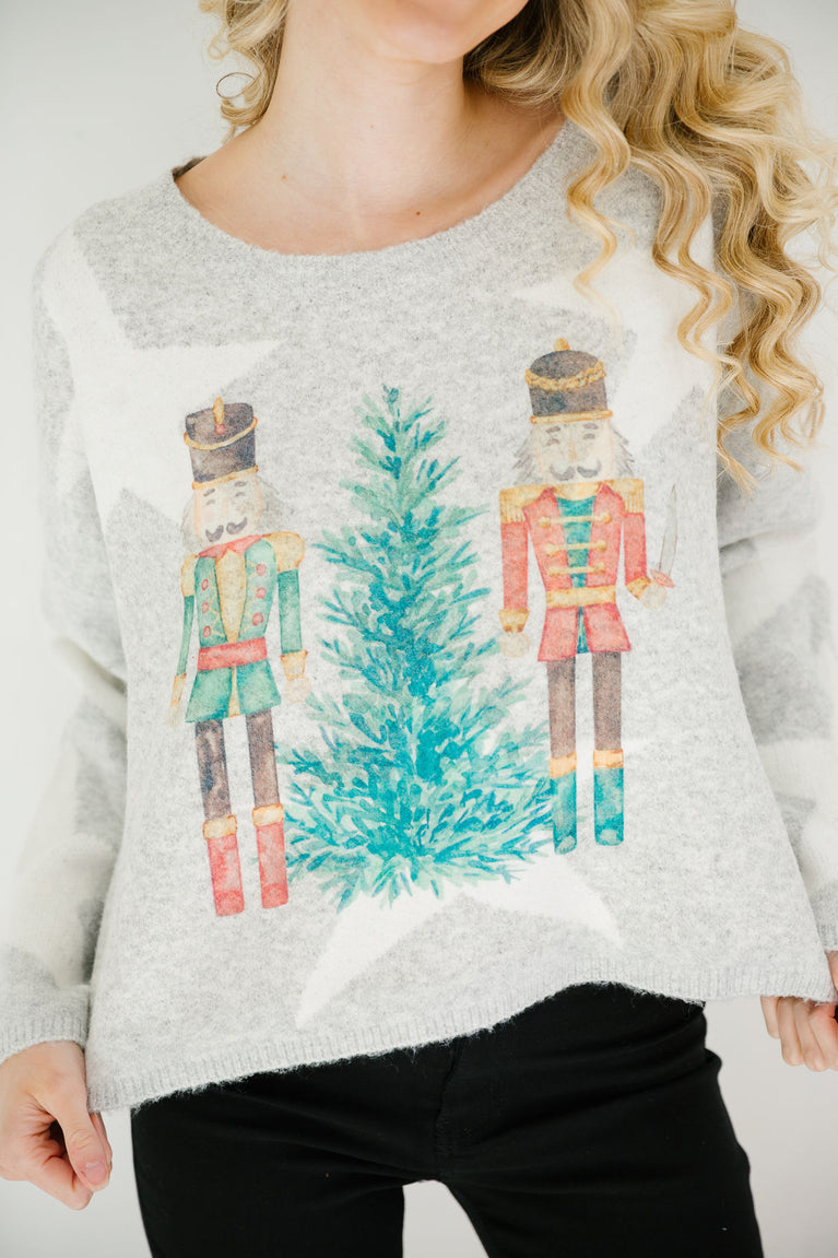 *NUTCRACKER TREE STAR SWEATER - LARGE – Judith March