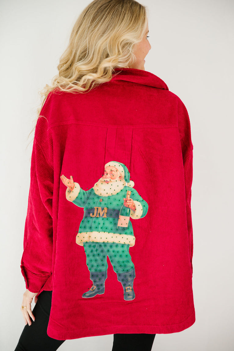 *RED CORDUROY SANTA SHACKET - LARGE – Judith March