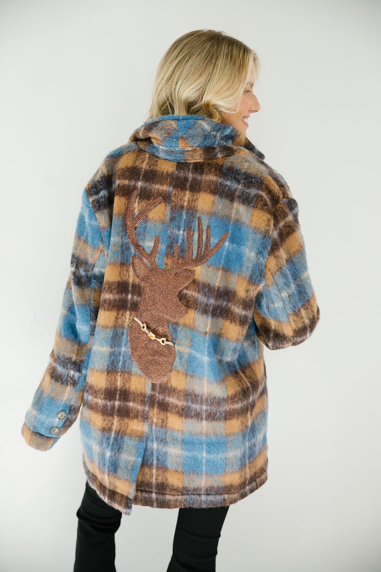 *DEER GINGHAM COAT - LARGE – Judith March