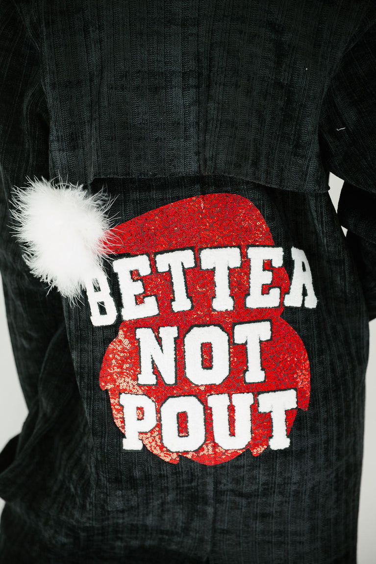 *BETTER NOT POUT BLACK COAT - MEDIUM – Judith March