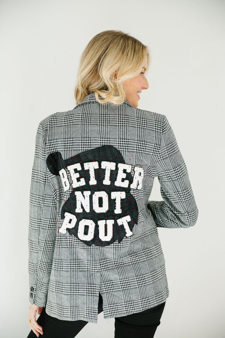 *BETTER NOT POUT PLAID BLAZER - SMALL – Judith March
