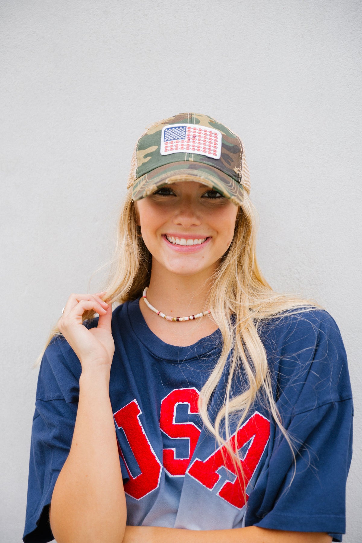 CAMO FLAG PATCH HAT | Judith March