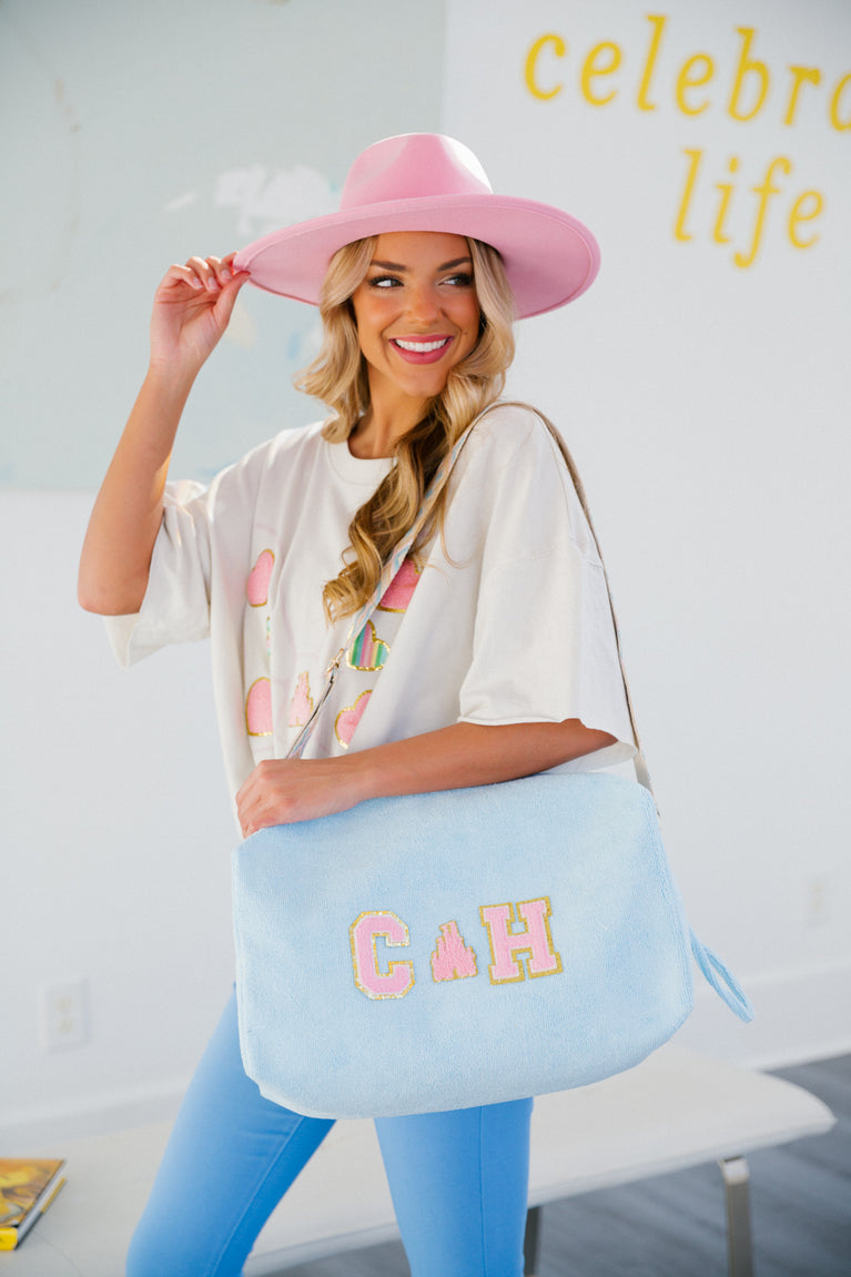 CUSTOM LARGE TERRY CLOTH BAG "CUSTOMIZE YOUR OWN" – Judith March